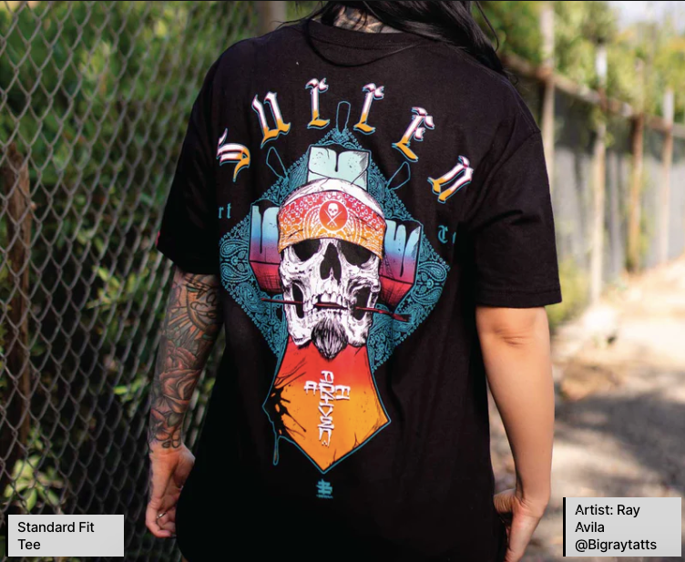 Cholo Cross Tee by Big Ray | Nathan’s Tattoos & Piercings